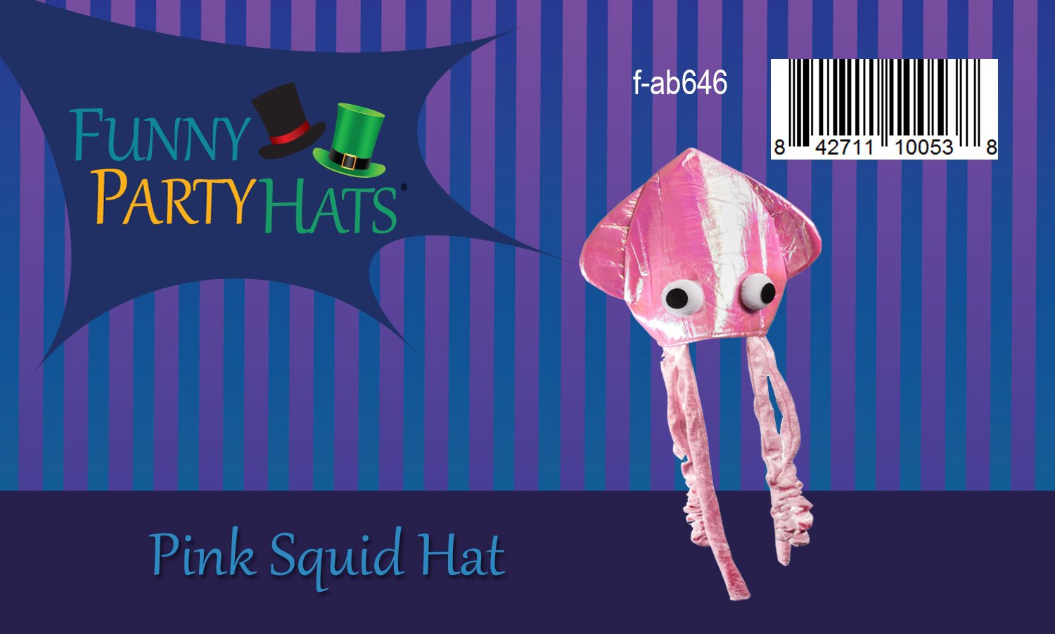 Funny Party Hats Squid Hat - Funny Fun and Crazy Hats in Many Styles (Shiny Pink Squid Hat)