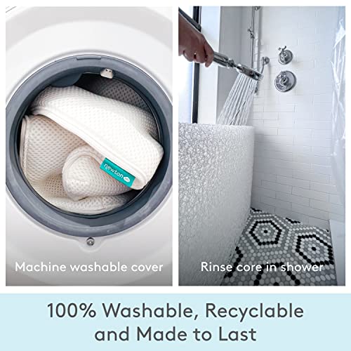 Newton Baby Essential Crib Mattress and Toddler Bed - 100% Breathable Proven to Reduce Suffocation Risk, 100% Washable, 2-Stage, Non-Toxic, Better Than Organic - Removable Cover Included, White