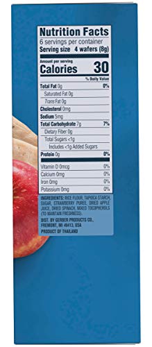 Gerber Teethers Gentle Teething Wafers Variety Pack - 1 Box Banana Peach, 1 Box Strawberry Apple Spinach - 12 CT/Box (Pack of 2 Boxes)