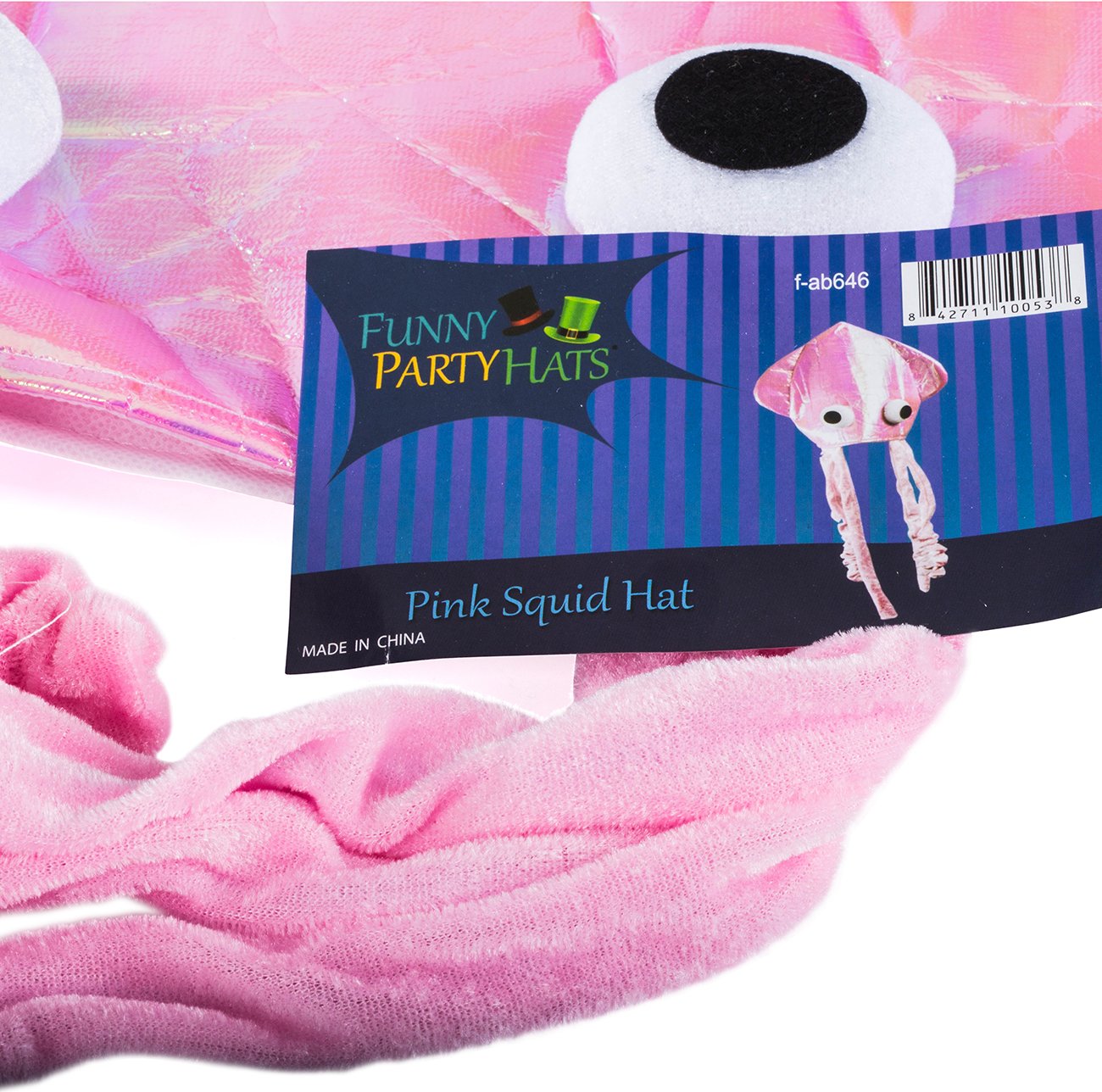 Funny Party Hats Squid Hat - Funny Fun and Crazy Hats in Many Styles (Shiny Pink Squid Hat)