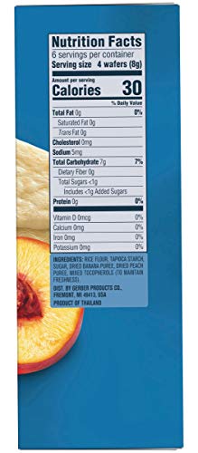 Gerber Teethers Gentle Teething Wafers Variety Pack - 1 Box Banana Peach, 1 Box Strawberry Apple Spinach - 12 CT/Box (Pack of 2 Boxes)
