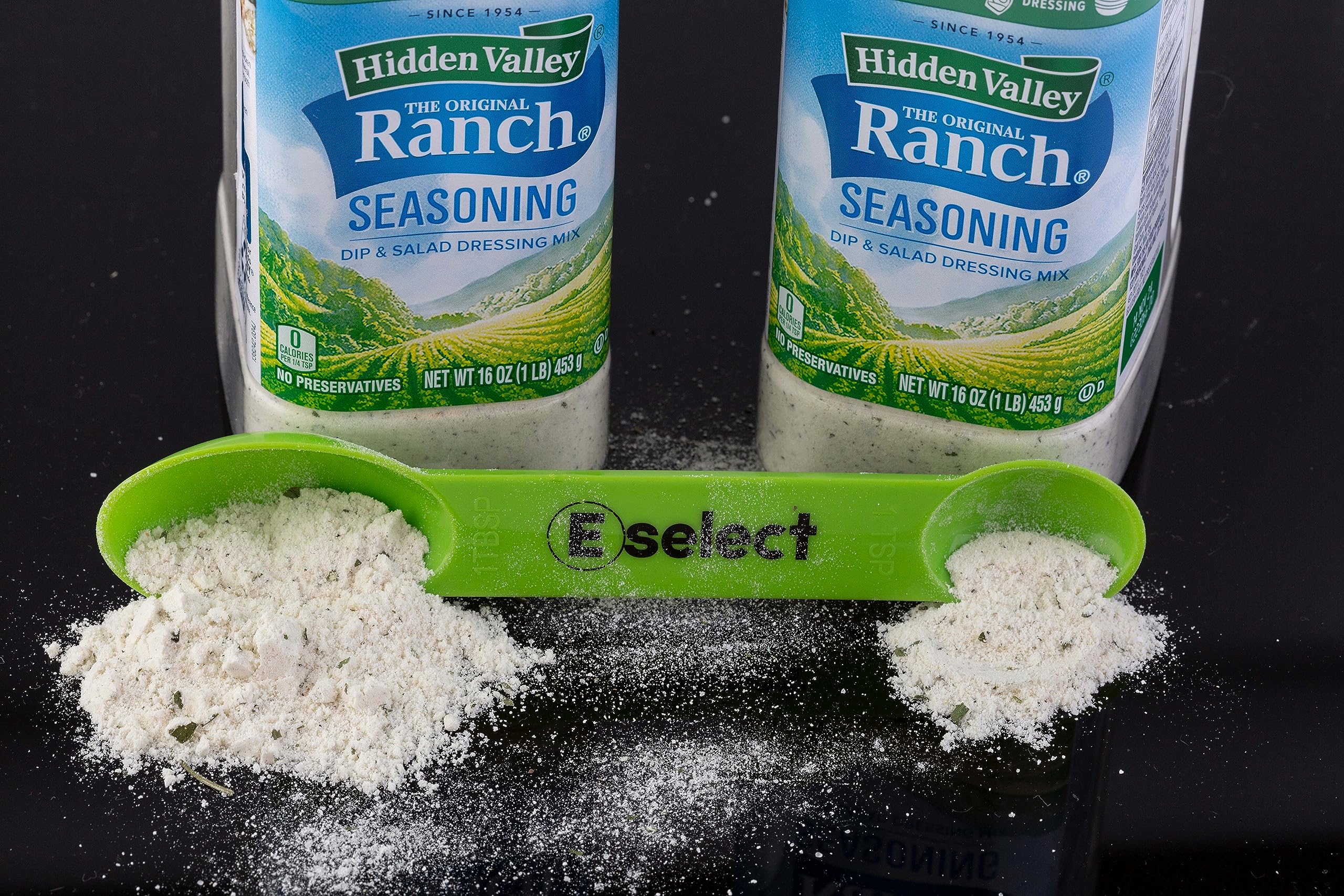 Hidden Valley Ranch Seasoning Mix - Original Ranch Dressing Dry Mix Powder for Salad Dressing and Dips Includes (2) 16oz Containers and (1) Measuring Spoon
