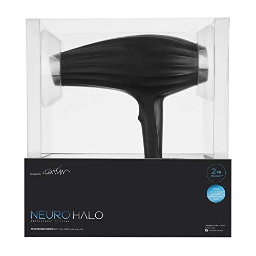 Paul Mitchell Neuro Halo Tourmaline Touch-Screen Hair Dryer, Multiple Heat + Speed Settings, Cool Shot Button