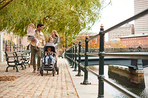 UPPAbaby Vista V2 Stroller - Greyson (Charcoal Melange/Carbon/Saddle Leather) + Piggyback for Vista & Vista V2