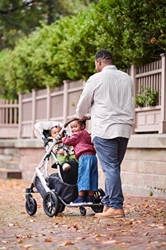 UPPAbaby Vista V2 Stroller - Greyson (Charcoal Melange/Carbon/Saddle Leather) + Piggyback for Vista & Vista V2