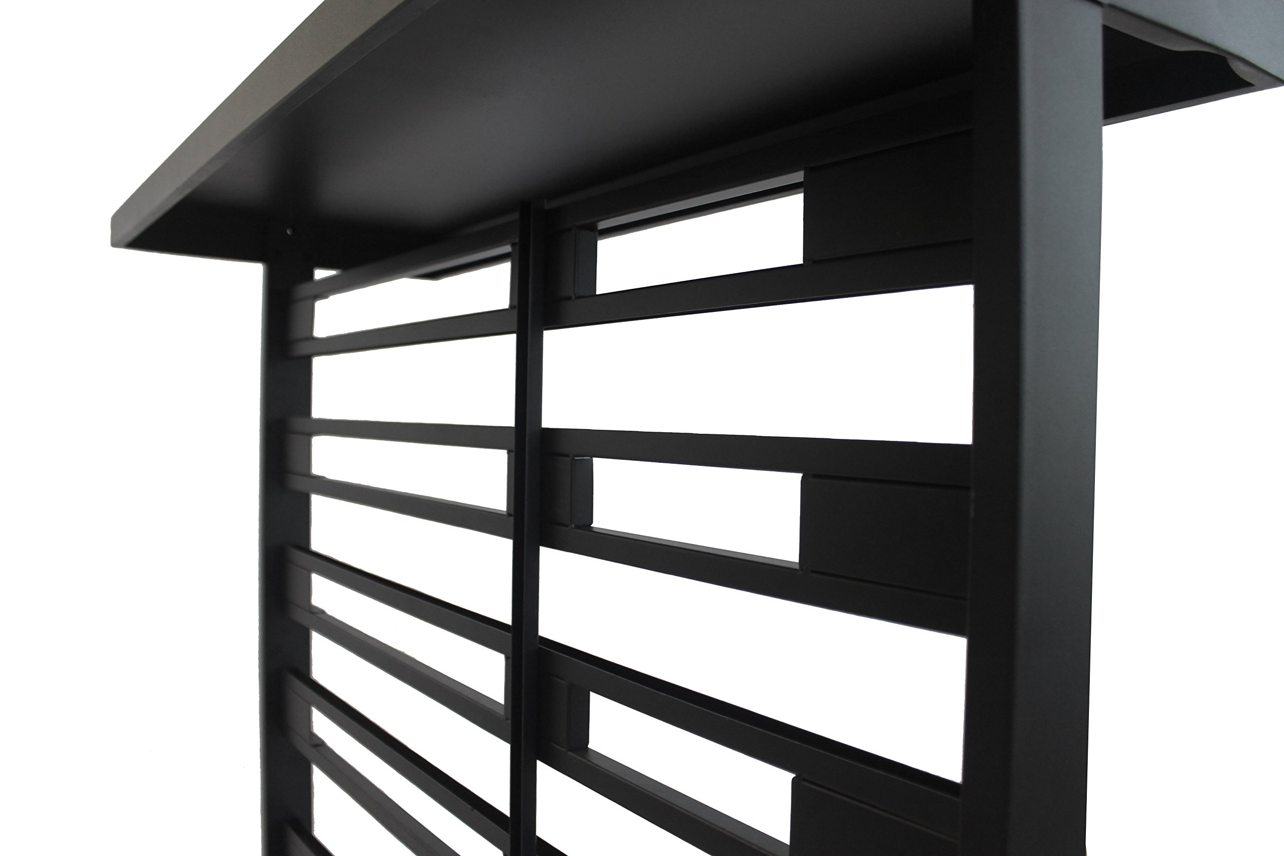 TRINITY Dual-Sided Mobile, Black Rolling Bin Rack 19.75 x 35.50 x 48.50 inches