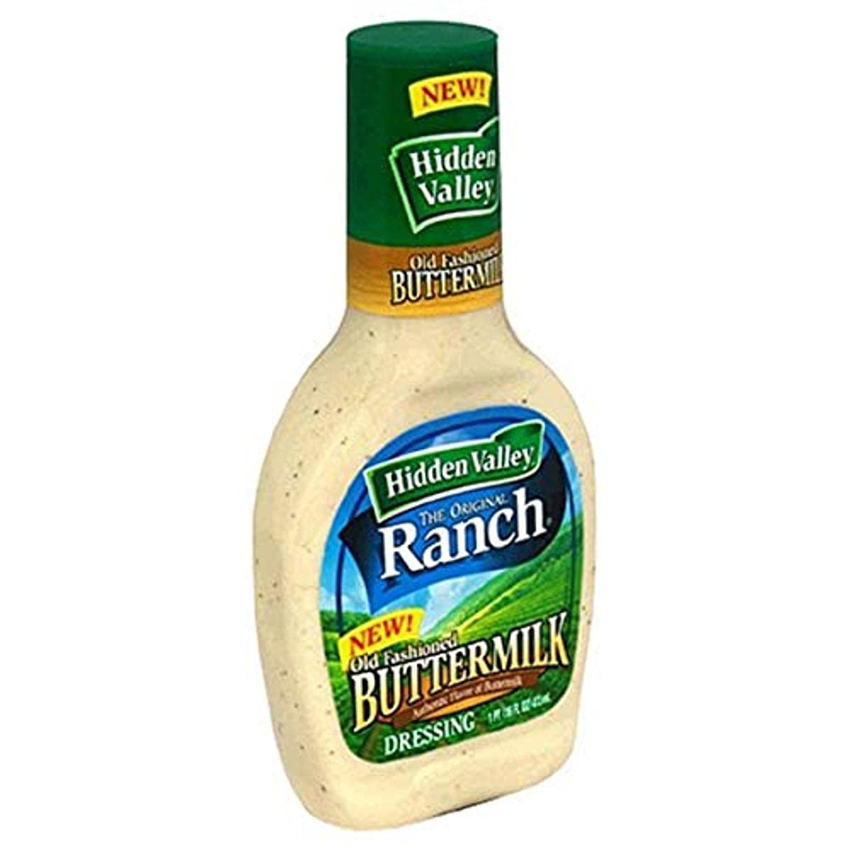 Hidden Valley Buttermilk Ranch Salad Dressing & Topping, Gluten Free - 16 Ounce Bottle - Pack of 6