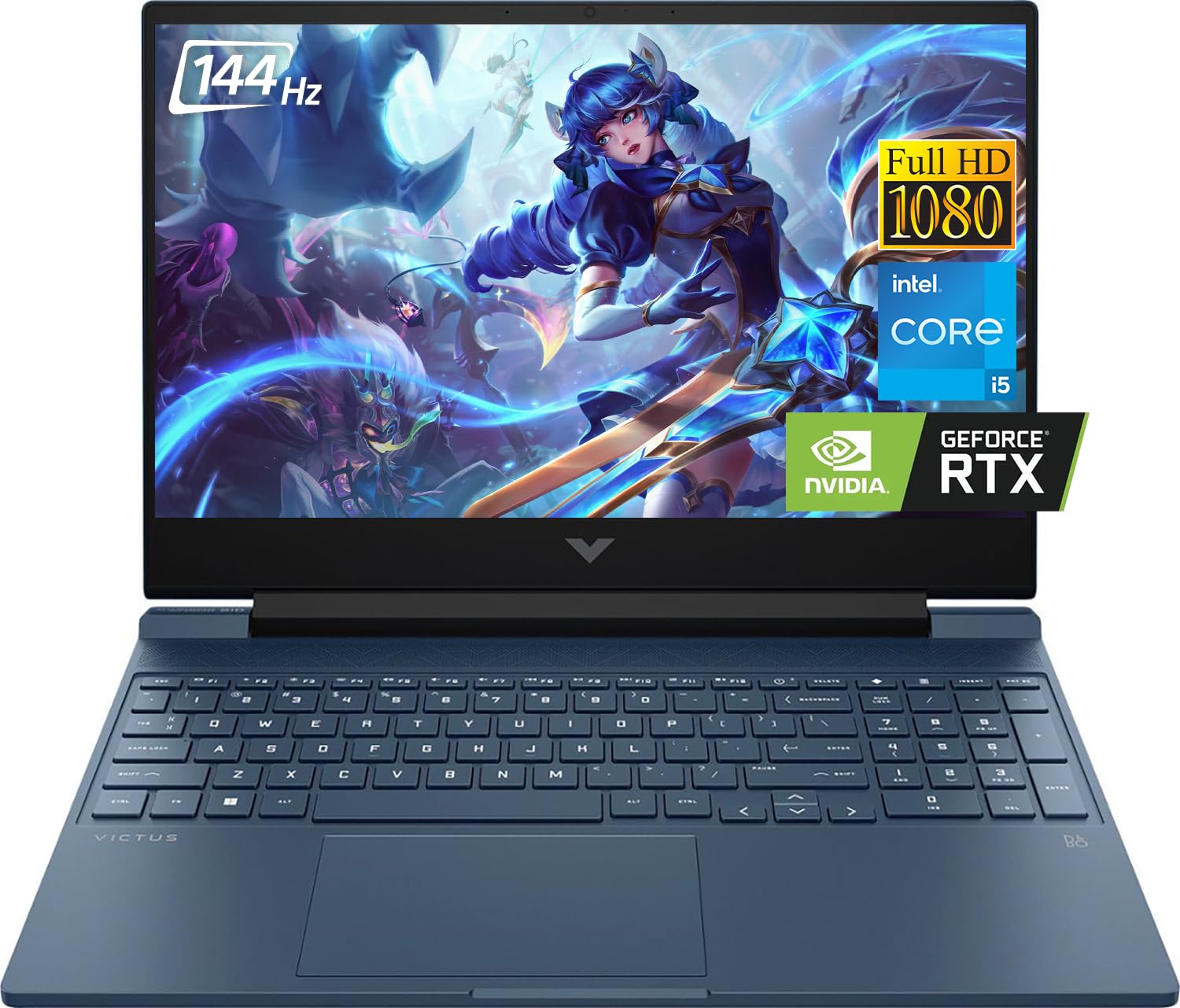 HP Newest Victus Gaming Laptop, 15.6" FHD 144Hz Display, Intel Core i5-13420H(Up to 4.6GHz), NVIDIA GeForce RTX 3050, 32GB RAM 1TB PCIe SSD, Backlit KYB, WiFi 6, HDMI, Win 11, w/CUE Accessories
