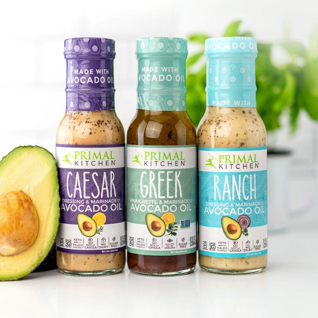 Primal Kitchen Ranch Dressing & Marinade, Made with Avocado Oil and Cage-Free Eggs, 8 Fluid Ounces, Pack of 2