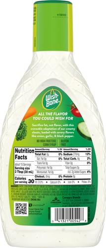 Wish-Bone Fat Free Ranch Salad Dressing, 15 FL OZ