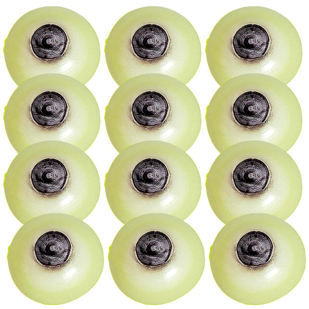 Spooky Glow-In-The-Dark Squishy White Eyeball (.75") - 12 Pcs - Perfect for Sensory & Anxiety Relief