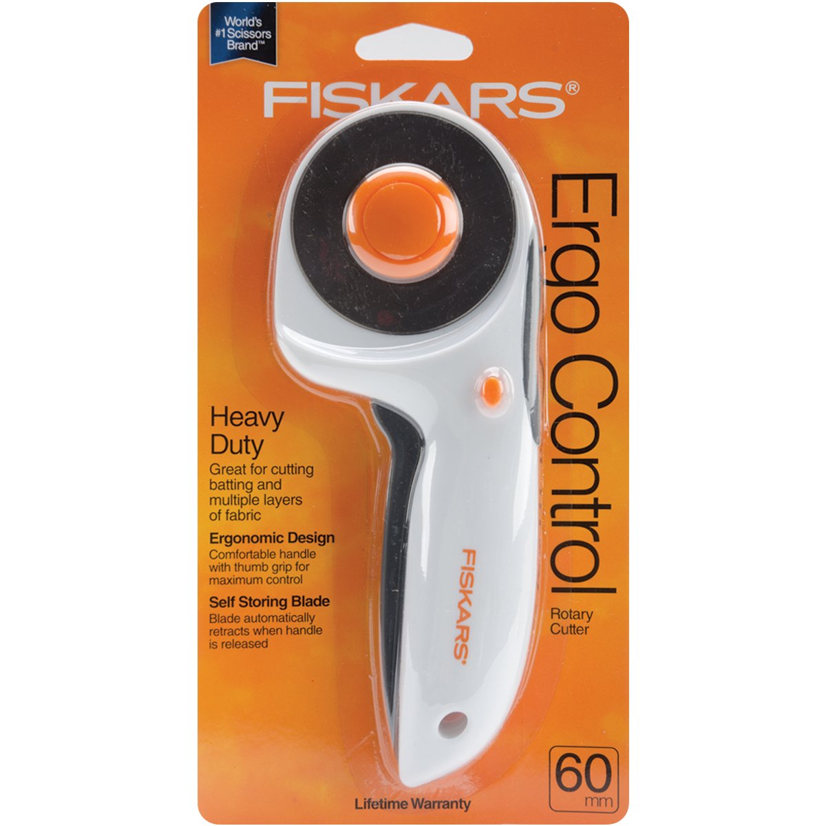 Fiskars 197940-1002 Ergo Control Rotary Cutter, 60mm