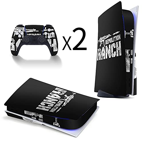 PS5 Skin Demo-lition Ranch for Playstation 5 Disc Edition with Console and Dualsense Controller Full Set
