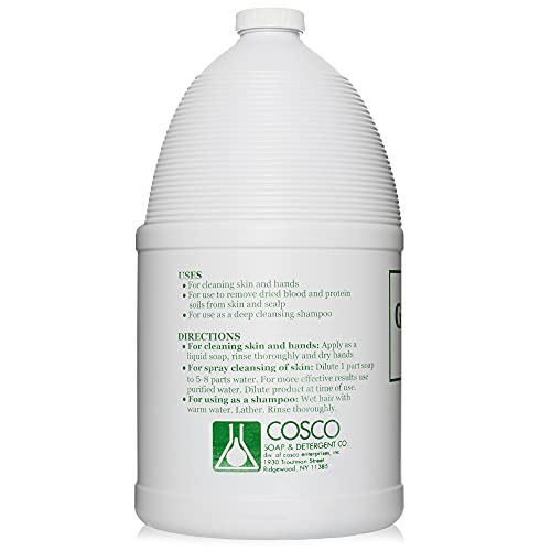 COSCO Tincture of Green Soap U.S.P. Medical Tattoo Cleanser -Four 1 Gallon Jugs