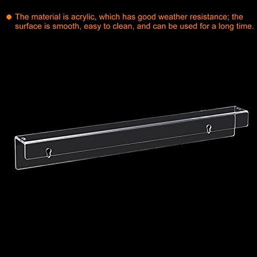 PATIKIL 15 x 1.3 Inch Acrylic Floating Shelf, Floating Wall Mounted Shelves for Bathroom Kitchen Wall Decoration, Transparent