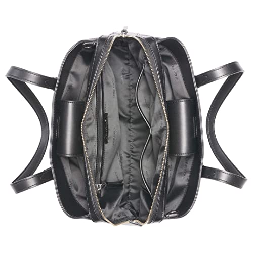 Calvin Klein Millie 2 in 1 Triple Compartment Tote, Black/Silver