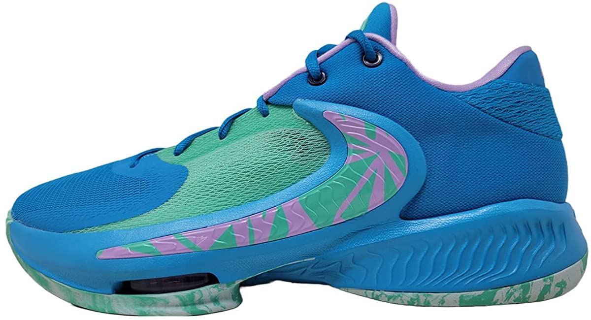 Nike Men's Zoom Freak 4 Basketball Shoes, Laser Blue/Lilac-Light Menta, 12 M US