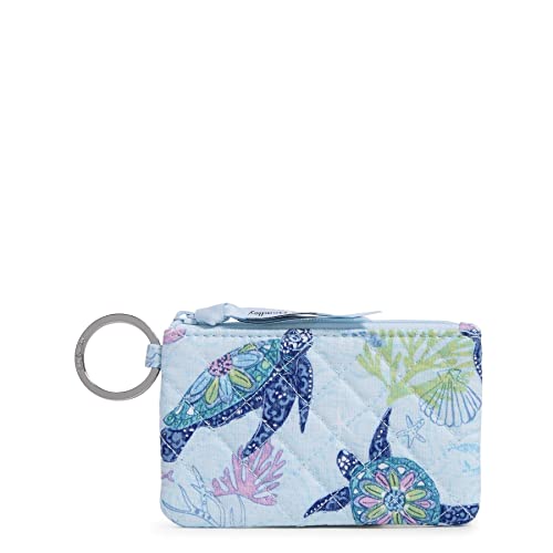 Vera Bradley Women's Cotton Zip ID Case Wallet, Turtle Dream - Recycled Cotton, One Size