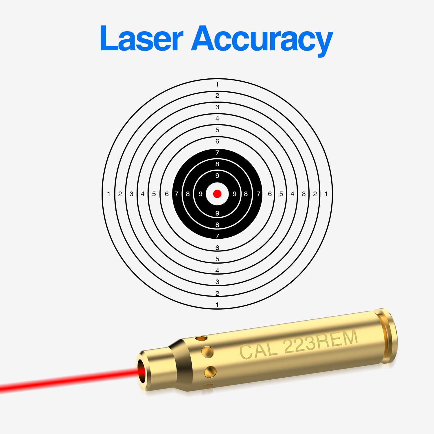 Darkfang 223/5.56mm Laser Bore Sight Red Beam Easy Adjust and Zeroing Optics Bore Sighter with 2 Sets Batteries for Scope Sighting