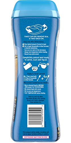 Gerber Cereal for Baby 1st Foods Rice Cereal, Made with Essential Nutrients for Supported Sitters, Non-GMO Project Verified, 16-Ounce Canister (Pack of 3)