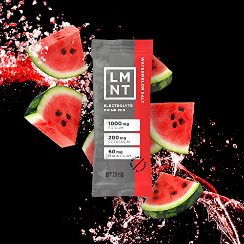 LMNT Keto Electrolyte Powder Packets | Paleo Hydration Powder | No Sugar, No Artificial Ingredients | Watermelon Salt | 30 Stick Packs