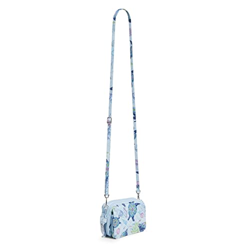 Vera Bradley One Crossbody Purse with RFID Protection, Turtle Dream-Recycled Cotton