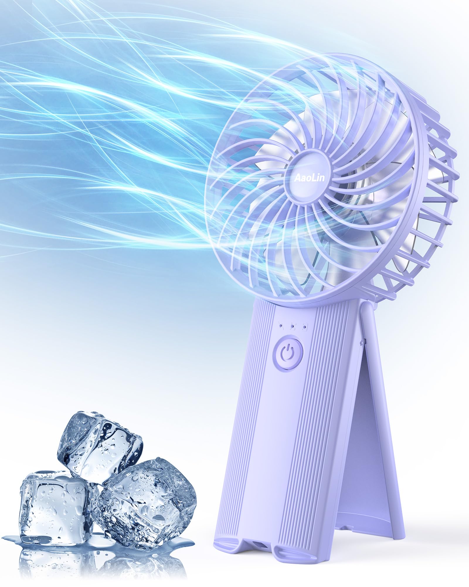 Mini Portable Folding Handheld Fans USB Rechargeable Personal Fan Neck Desktop 4-speed 3-in-1 Silent Handheld small Fan 6-15 hours battery life Suitable for summer travel Camping Outdoor Kids Gift