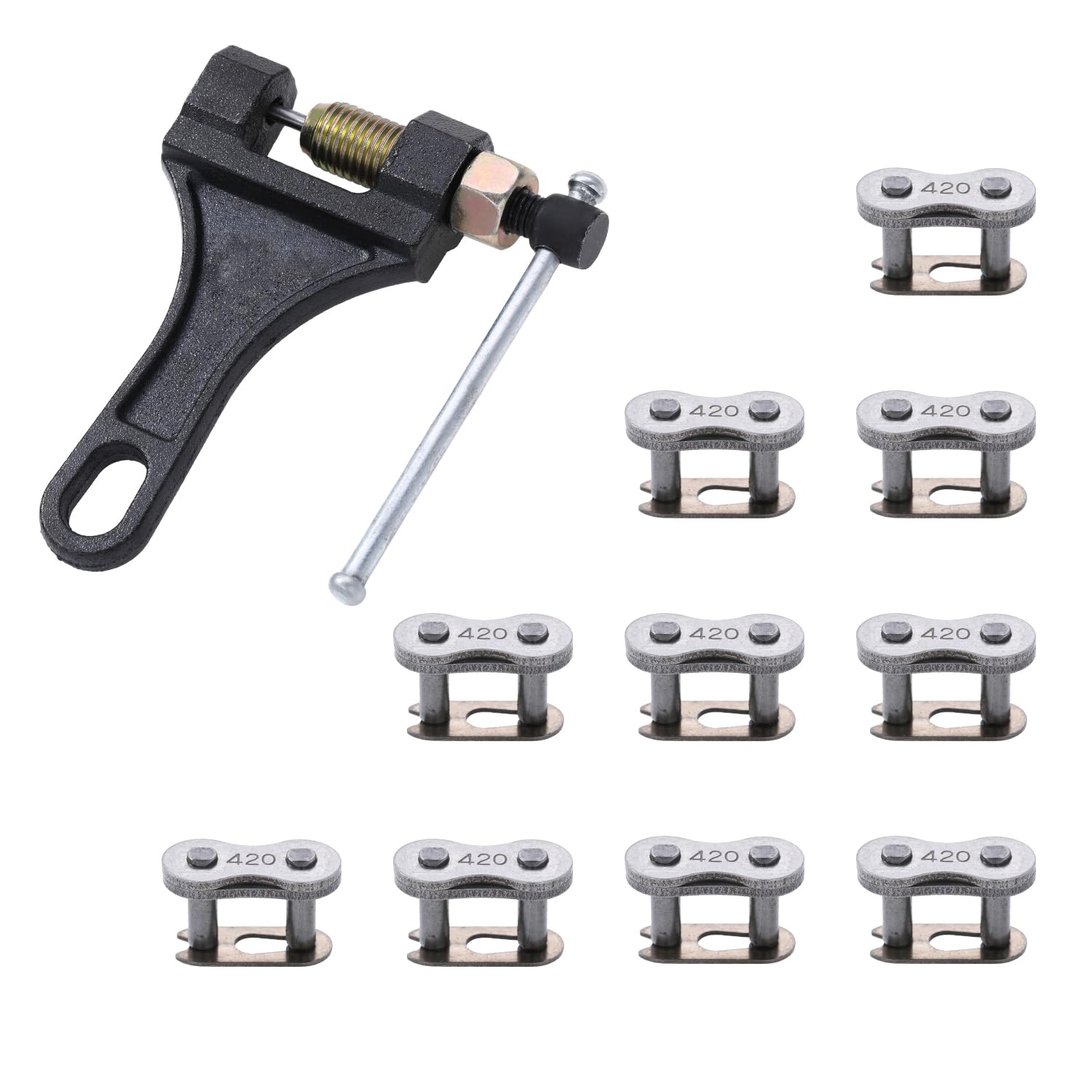 KAMIER 420 Chain Master Connect Link Breaker for Coleman CT200U BT200X Baja 196 212cc Mini Bike Go Kart TaoTao Coolster Ice Bear Suzuki SSR TTR CRF 50 70 90 110 125cc Pit Dirt Bike 4 Wheeler ATV Parts