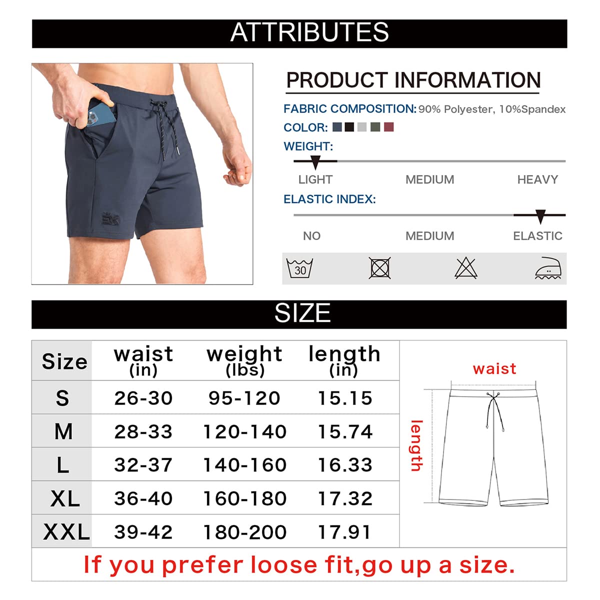 BROKIG Men's Lightweight Gym Shorts,Bodybuilding Quick Dry Running Athletic Workout Shorts for Men with Pockets(Dark Grey, Large)
