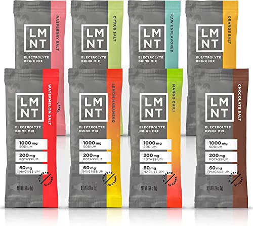LMNT Keto Electrolyte Powder Packets | Paleo Hydration Drink Mix | No Sugar, No Artificial Ingredients | Sample Pack| 8 Stick Packs