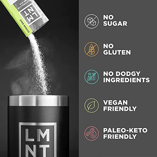 LMNT Keto Electrolyte Powder Packets | Paleo Hydration Drink Mix | No Sugar, No Artificial Ingredients | Sample Pack| 8 Stick Packs