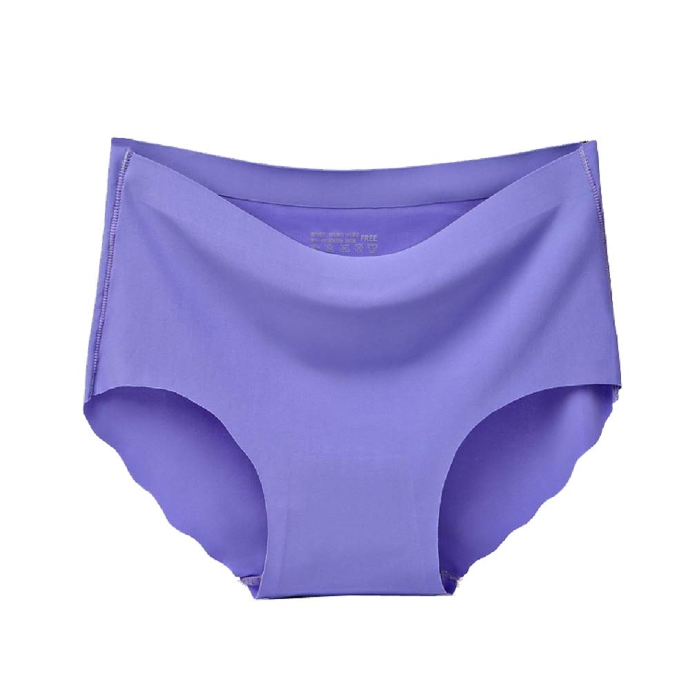 Nightaste Women's Seamless Briefs Pack of 5 Ice Silk Panties Mid-Rise No Show Underwear (Small, Multi1)