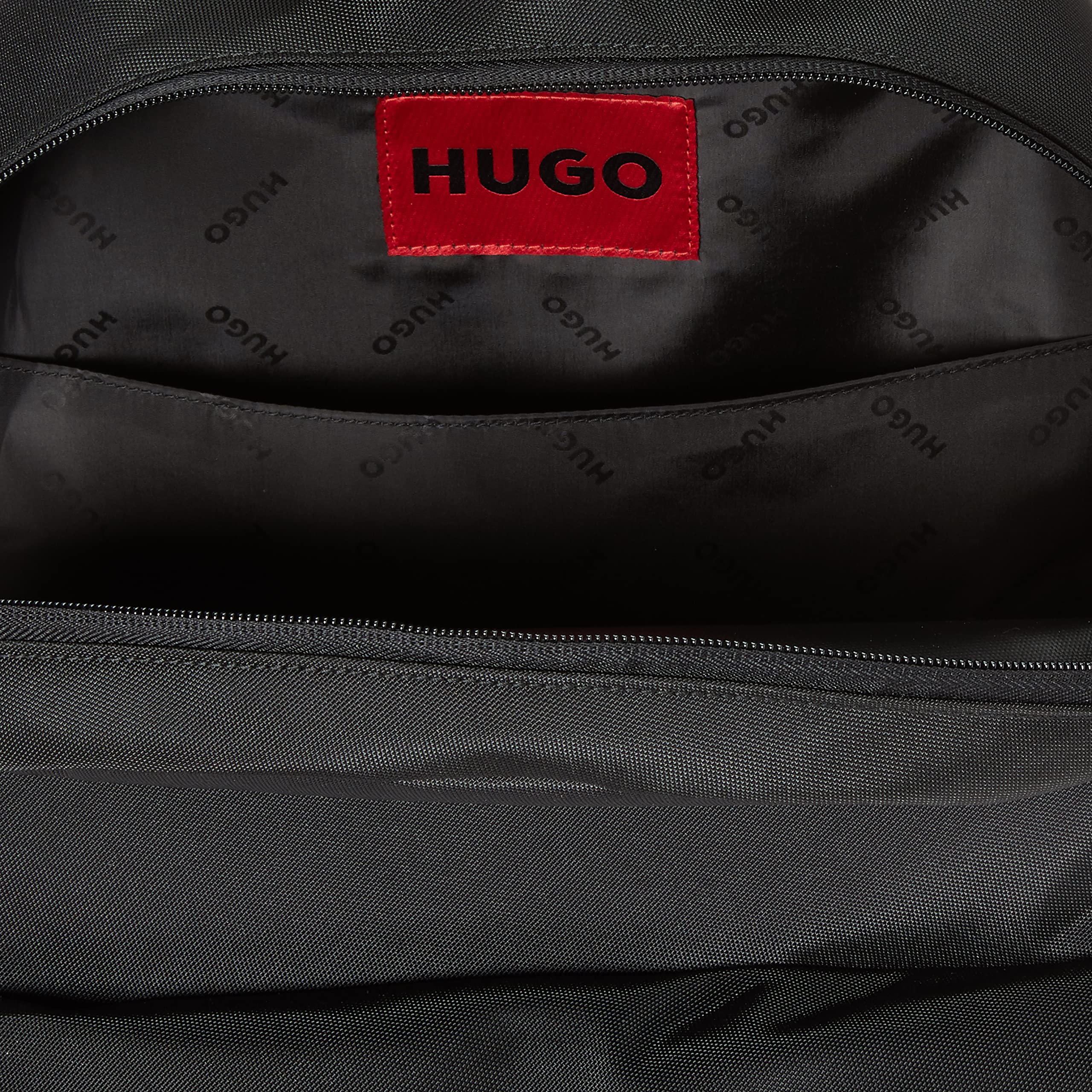 HUGO Men's Nylon Backpack, Black Metal, One Size