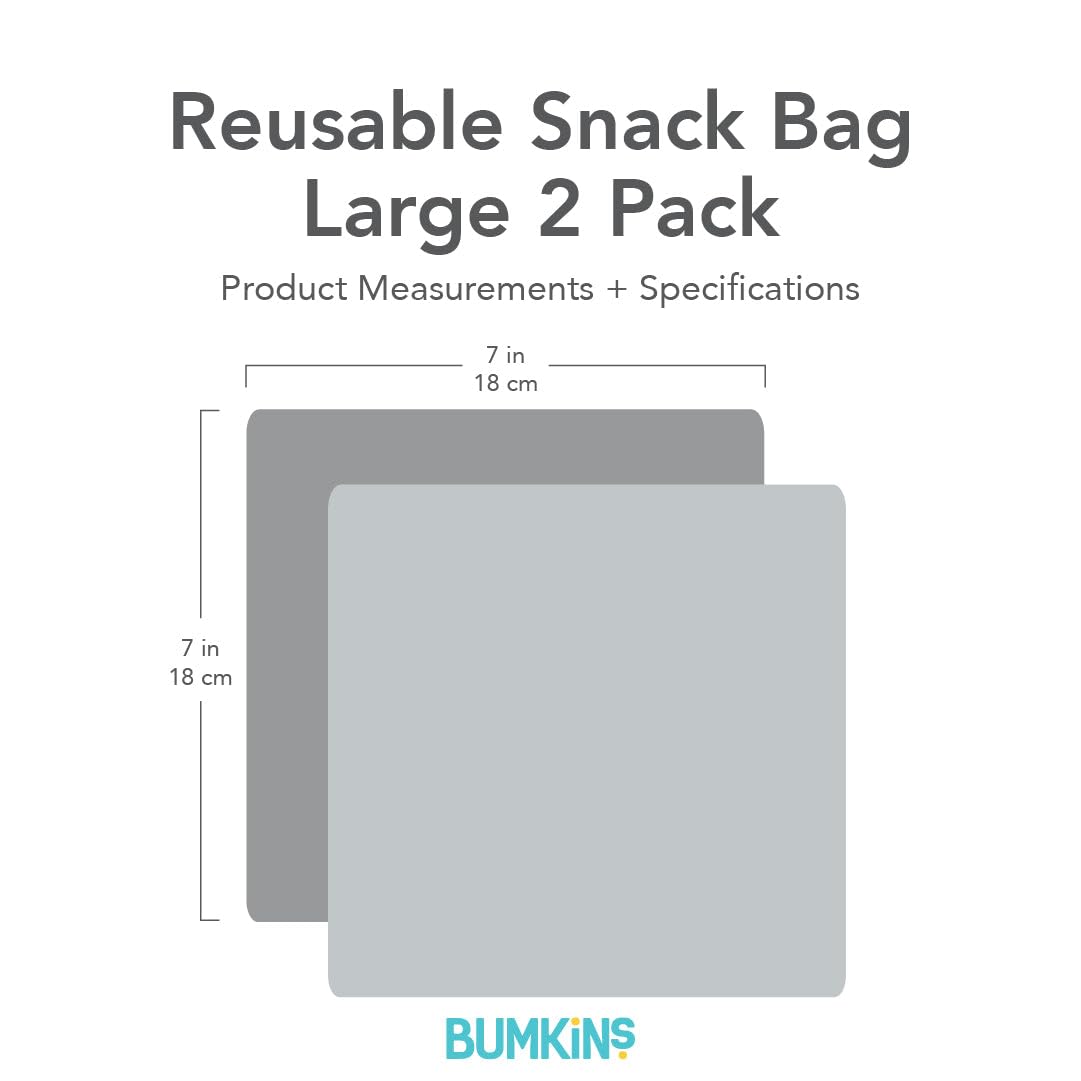 Bumkins Sandwich Bag / Snack Bag, Reusable Fabric, Washable, Food Safe, BPA Free, 7x7 - Cactus & Llama (2-Pack)