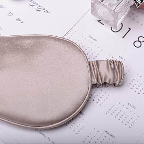 Silk Sleep Mask by Yanser Luxury 100% Mulberry Silk Eye Mask - Eye Cover - Eye Shade - Blindfold - Anti Aging - Skin Care - Ultra Soft - Light & Comfy - Travel Bag - Gift Package