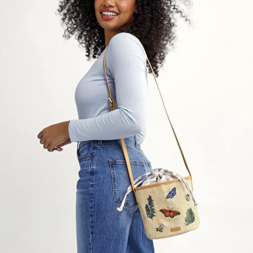 Vera Bradley Women's Straw Crossbody Purse, Turtle Dream, One Size