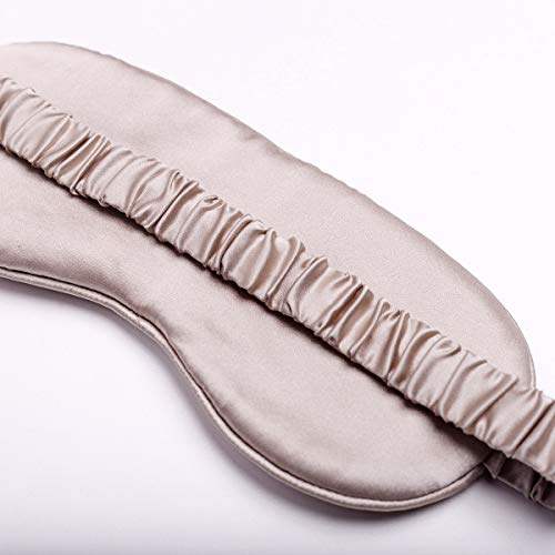 Silk Sleep Mask by Yanser Luxury 100% Mulberry Silk Eye Mask - Eye Cover - Eye Shade - Blindfold - Anti Aging - Skin Care - Ultra Soft - Light & Comfy - Travel Bag - Gift Package