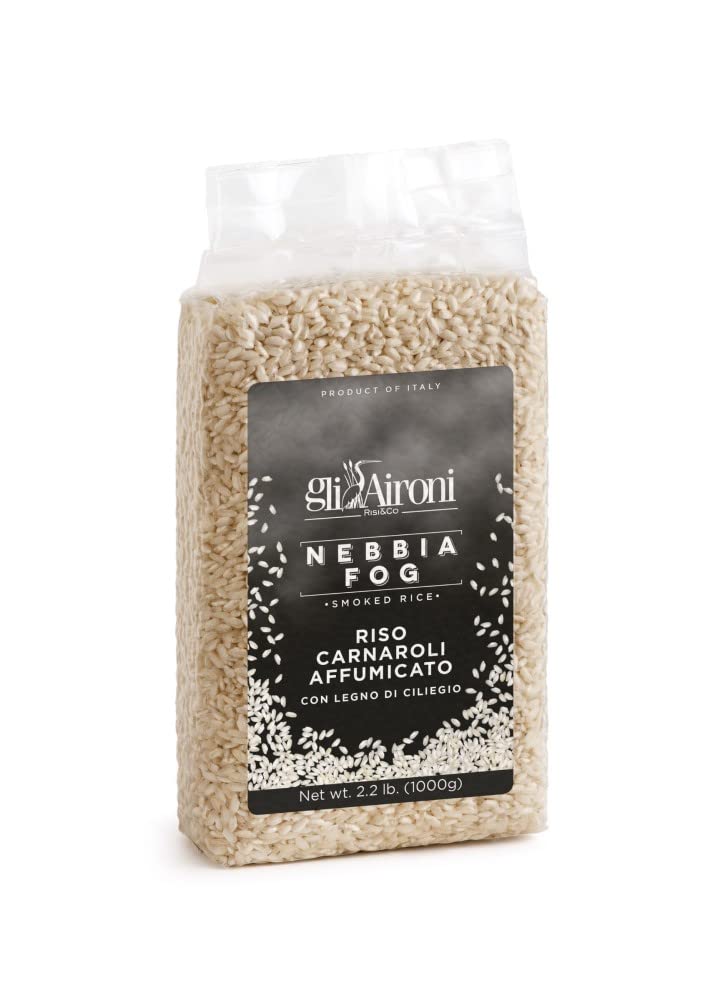 Gli Aironi. Fog. Smoked Carnaroli Rice. 1 kg (2.2 lb)