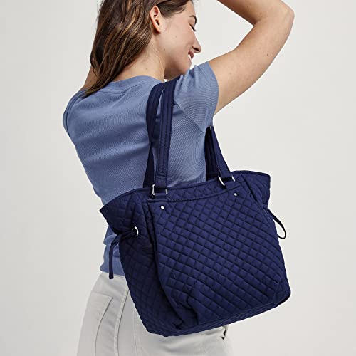 Vera Bradley Women's Cotton Glenna Satchel Purse, Turtle Dream - Recycled Cotton, One Size