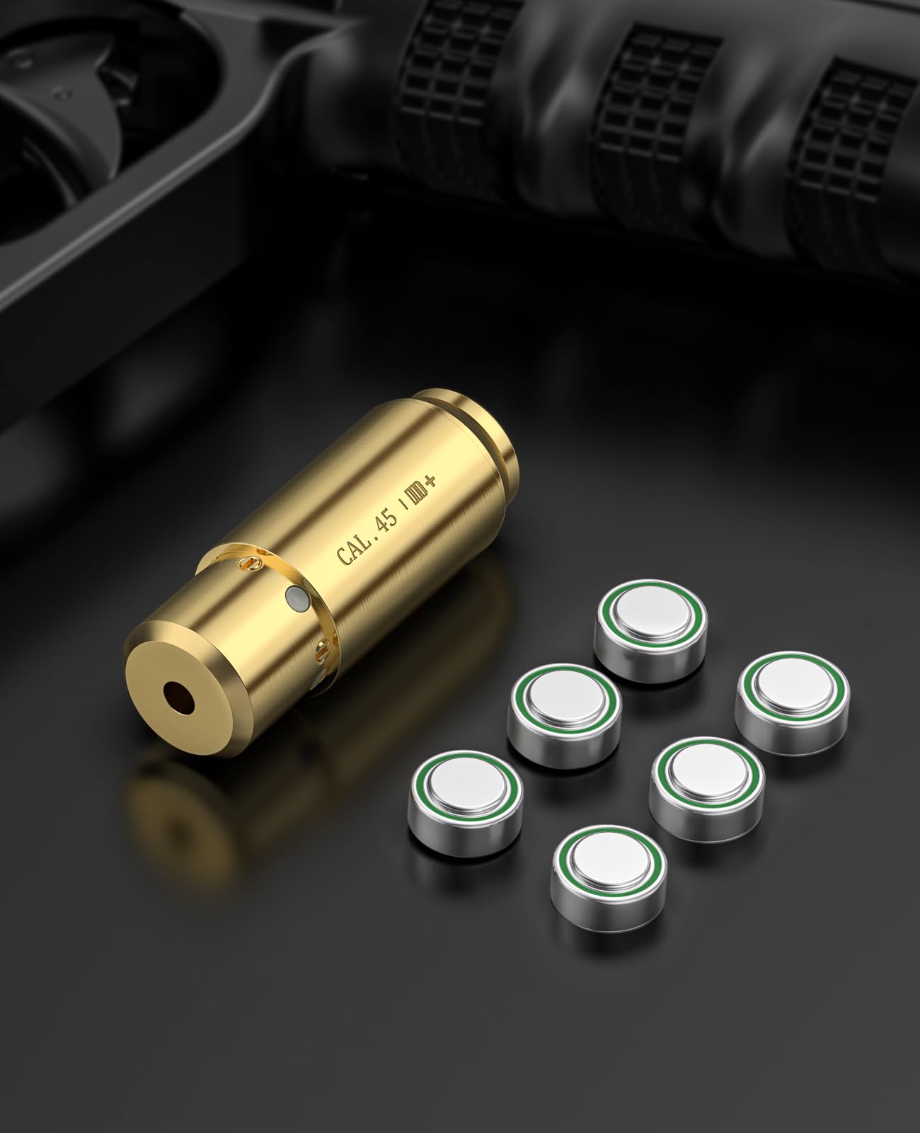 CVLIFE .45acp Bore Sight, Red Laser Bore Sight with Two Sets of Batteries