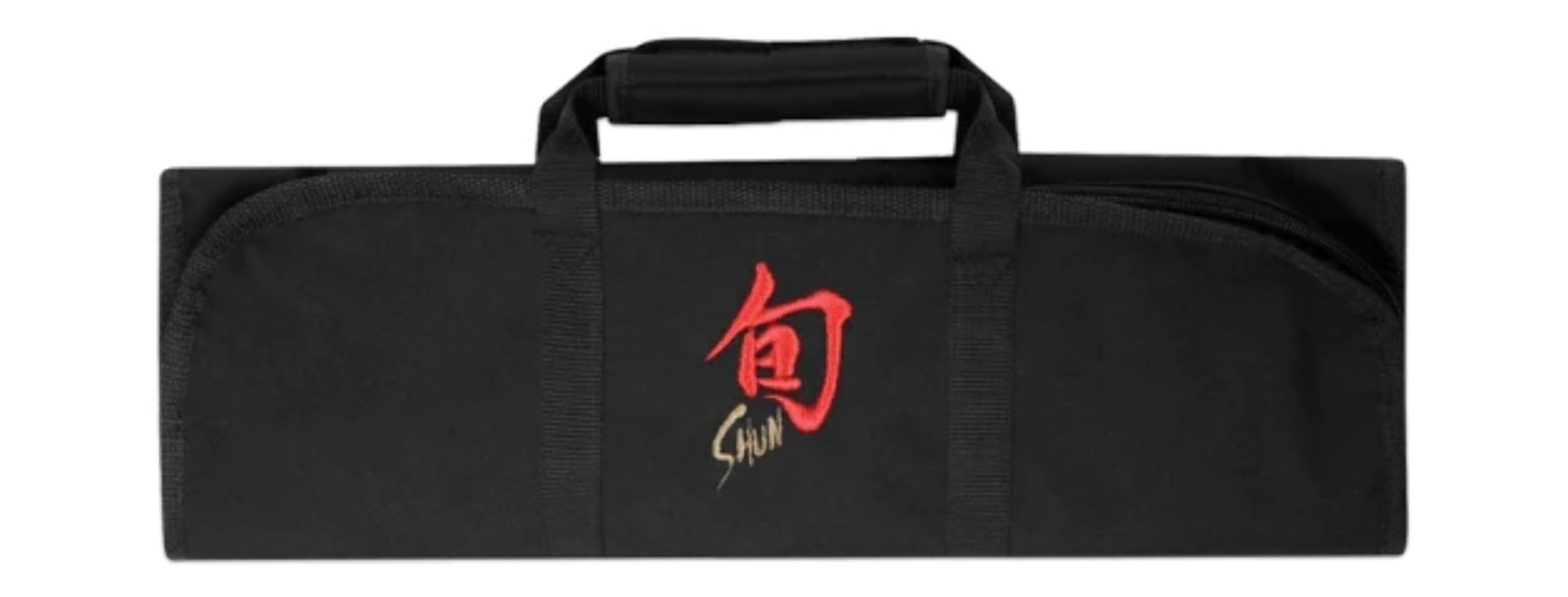Shun Knife Roll, 8 Slots for Kitchen Knives, Carrying Case, 19.5 Inches x 18 Inches, Black