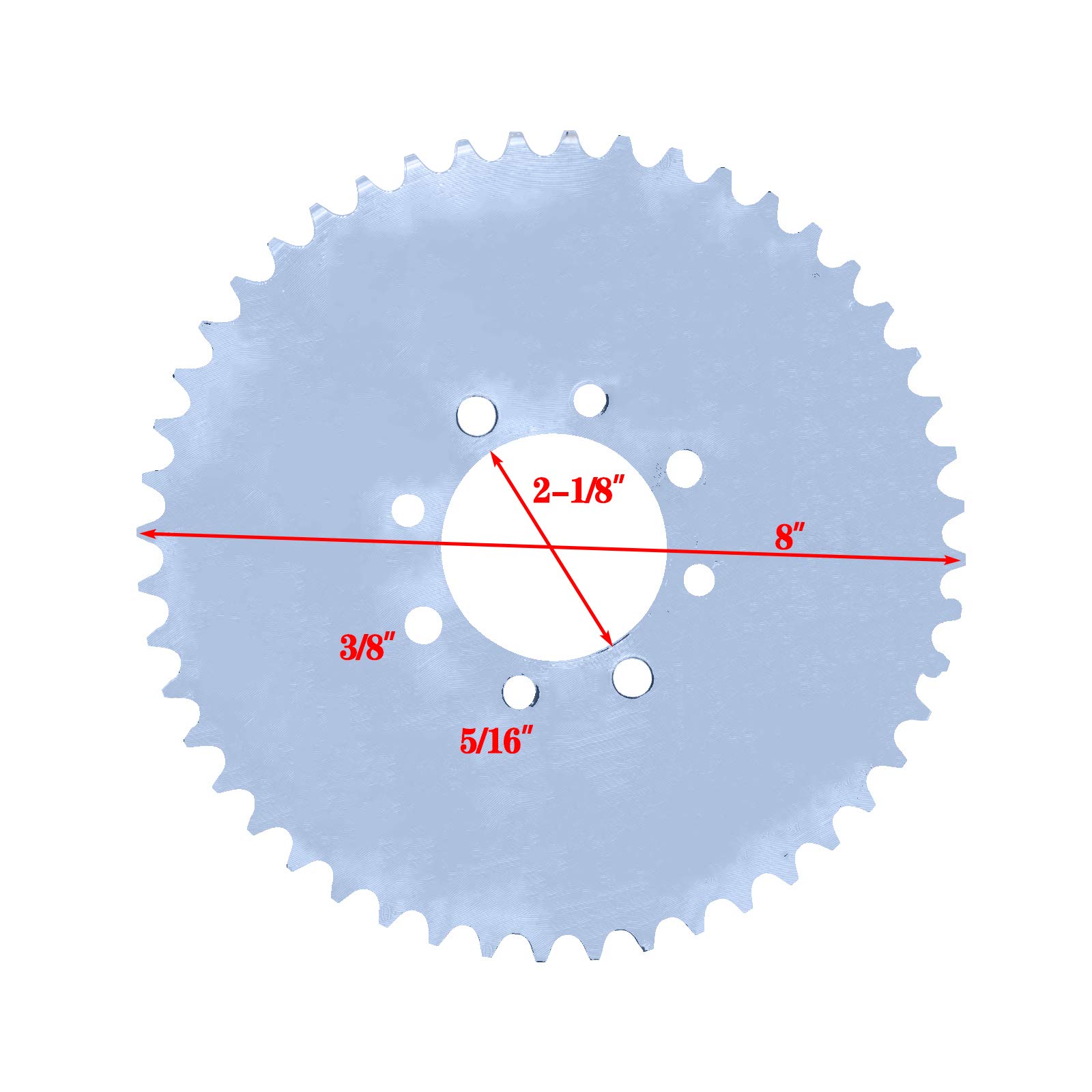 Gekufa Go Kart Sprocket,48 Tooth for 40/41/420 Chain,Sprocket for Go Karts and Mini Bikes