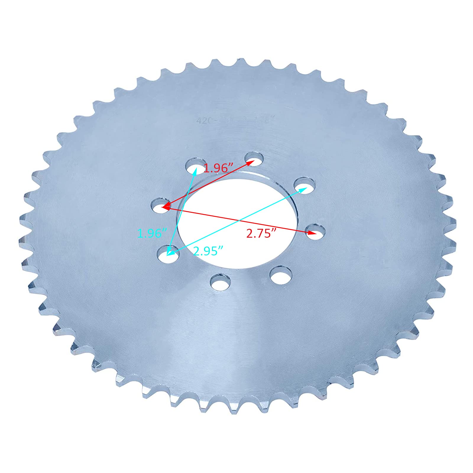 Gekufa Go Kart Sprocket,48 Tooth for 40/41/420 Chain,Sprocket for Go Karts and Mini Bikes