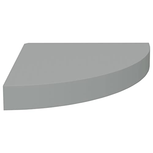 QZZCED Wall Corner Shelves,Wall Mount Corner Shelf,Wall Mounted Display Shelf,Floating Storage Shelf for Kitchen, Bathroom, Living Room,Floating Corner Shelves 4 pcs Gray 9.8"x9.8"x1.5" MDF