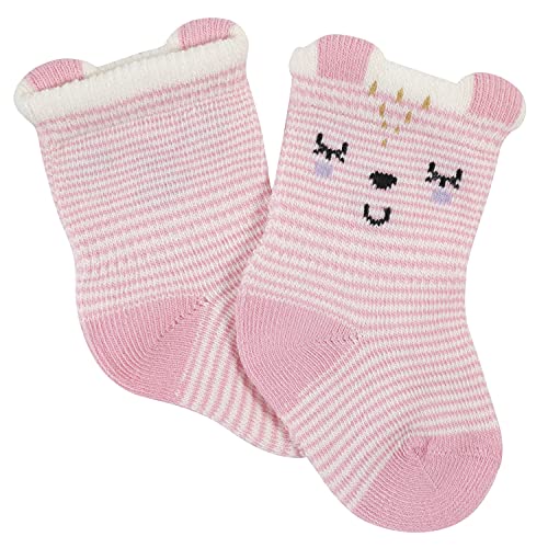 Gerber Baby 6-Pair Wiggle Proof Sock, Ballet Purple, 0-3 Months