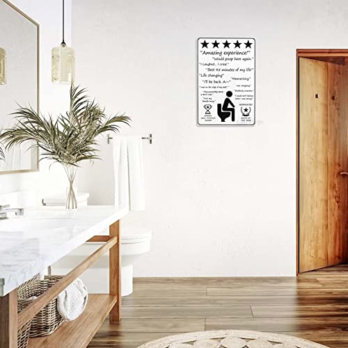 CrazySign Funny Bathroom Poop Here Sign Bathroom Wall Decor 8 x 12 Inch - Good Humor For Bathroom User (208)