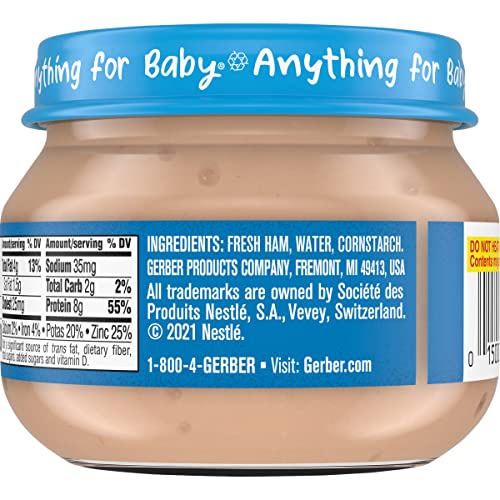 Gerber 2nd Foods Meats, Ham & Ham Gravy, 2.5-Ounce (Pack of 12)