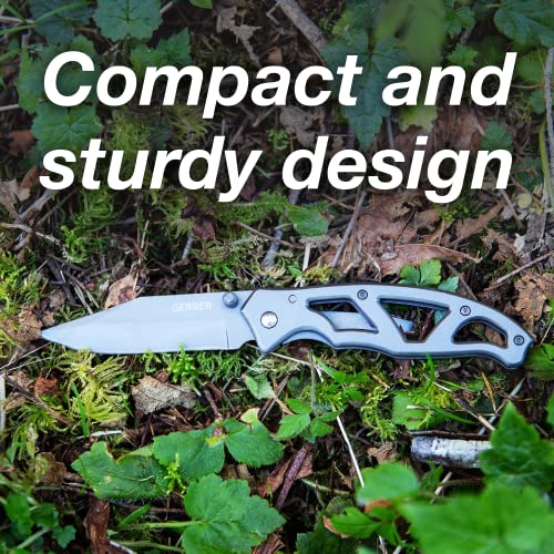 Gerber Gear Truss Multitool with 17 Tools, 4.35β Closed (30-001343N) & 22-48485 Paraframe Mini Pocket Knife, 2.2 Inch Fine Edge Blade, Stainless Steel
