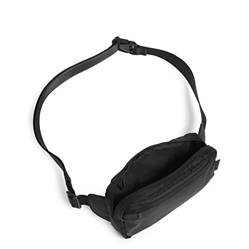 Vera Bradley Women's Ripstop Mini Belt Bag Sling Crossbody, Black, One Size