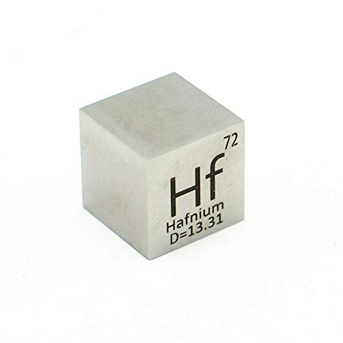 Polished Tungsten Cube 10mm 99.95% Metal Cubes for Element Collections Lab Experiment Material Hobbies Simple Substance Block Display DIY (Hafnium)
